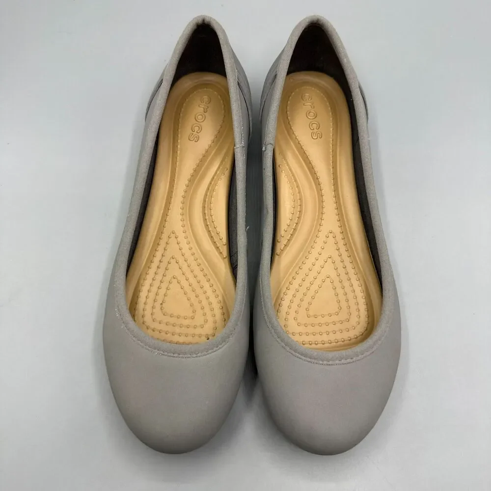 CROCS | Shoes | Crocs Womens Ballet Flat Marin Colorlite Gray Slip On ...
